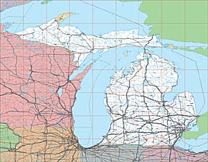 USA Relief Map Collection Catalog - State of Michigan