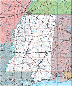 USA Relief Map Collection Catalog - State of Mississippi